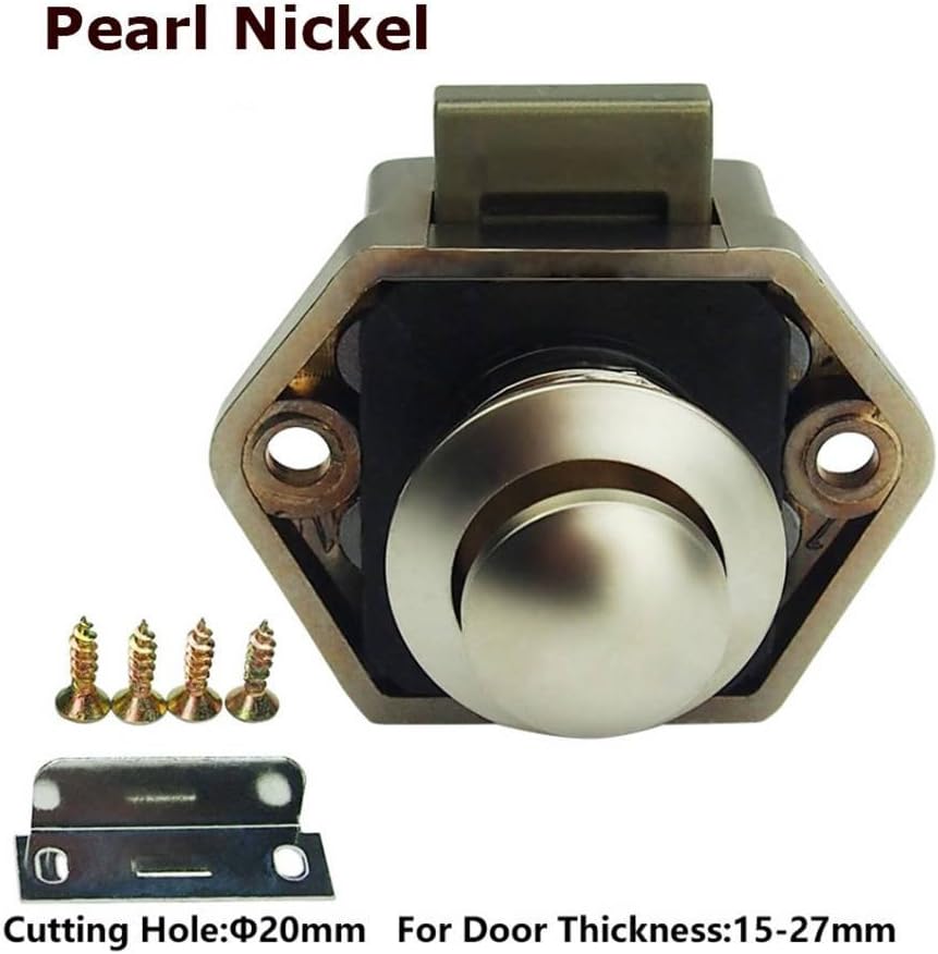 Amazon.com: Encell Set of 5 Push Button Catch Cupboard Door Knob Latch ...