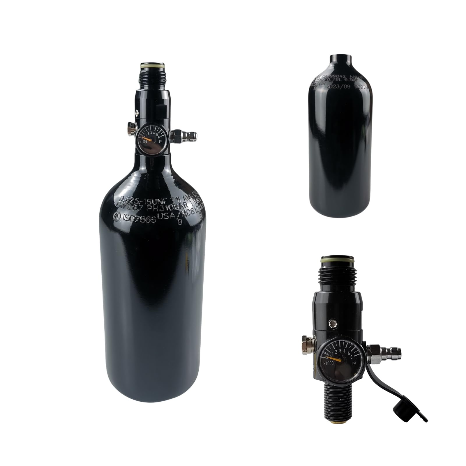 Amazon.com : 48/3000 Paintball Tank System,48ci HPA Tank,Flat Bottom ...