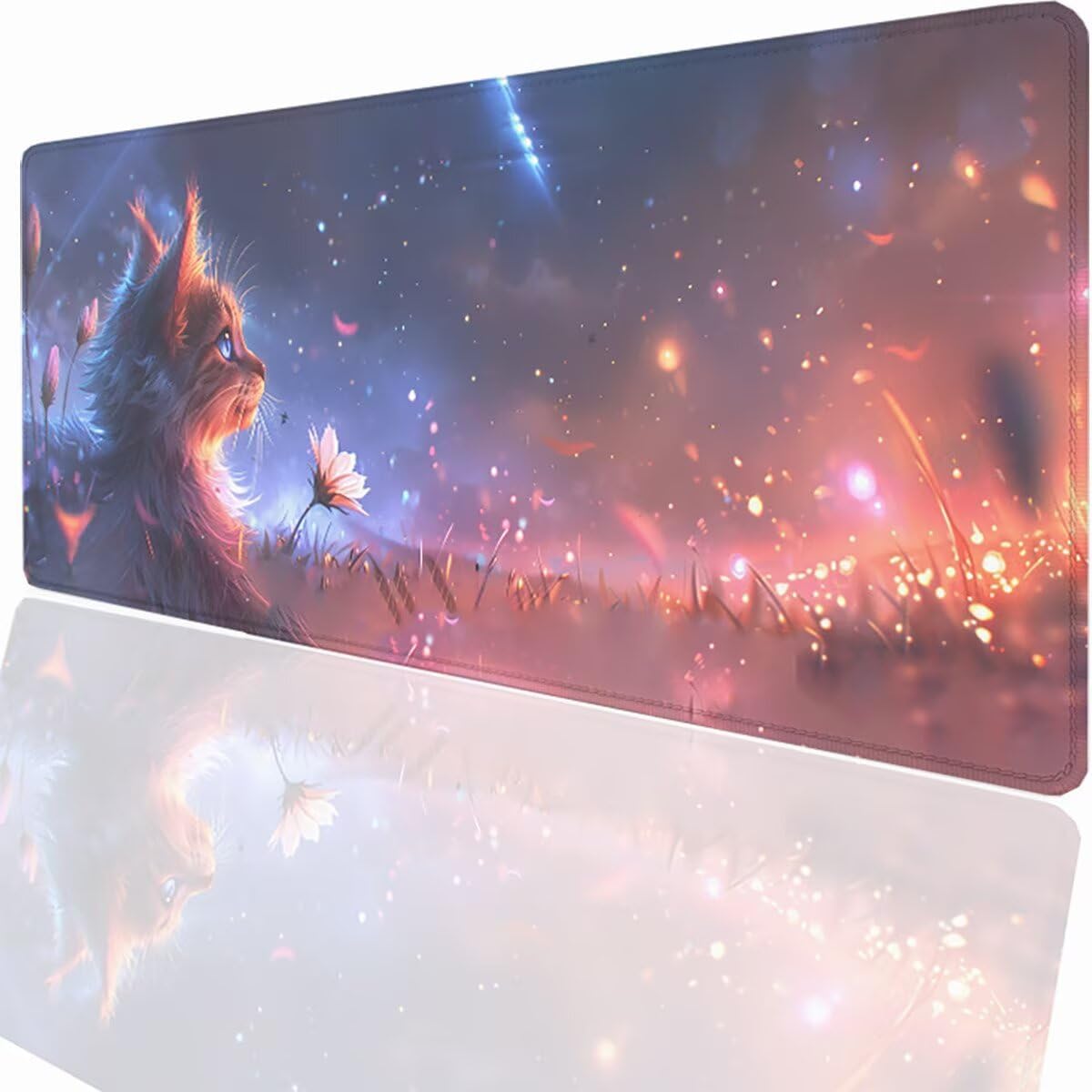 AnimalCat - Alfombrilla de ratón para juegos de 23.6 x 11.8 pulgadas ...