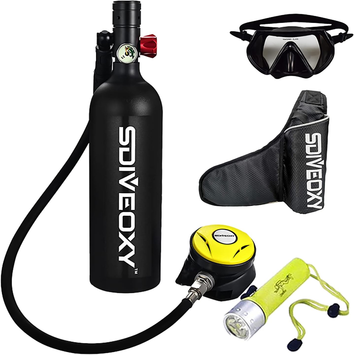 Amazon.com : GOYOJO 20 Minutes Scuba Tank Kit Portable, 1L Mini Diving ...