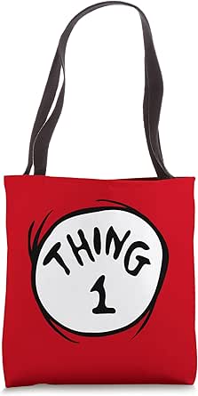 Amazon.com: Dr. Seuss Thing 1 Emblem Tote Bag : Clothing, Shoes & Jewelry