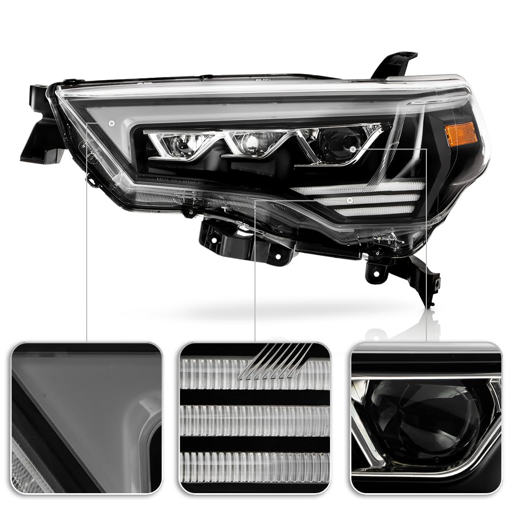 Snapklik.com : For 2014-2020 Toyota 4Runner Black LED Tube Switchback ...