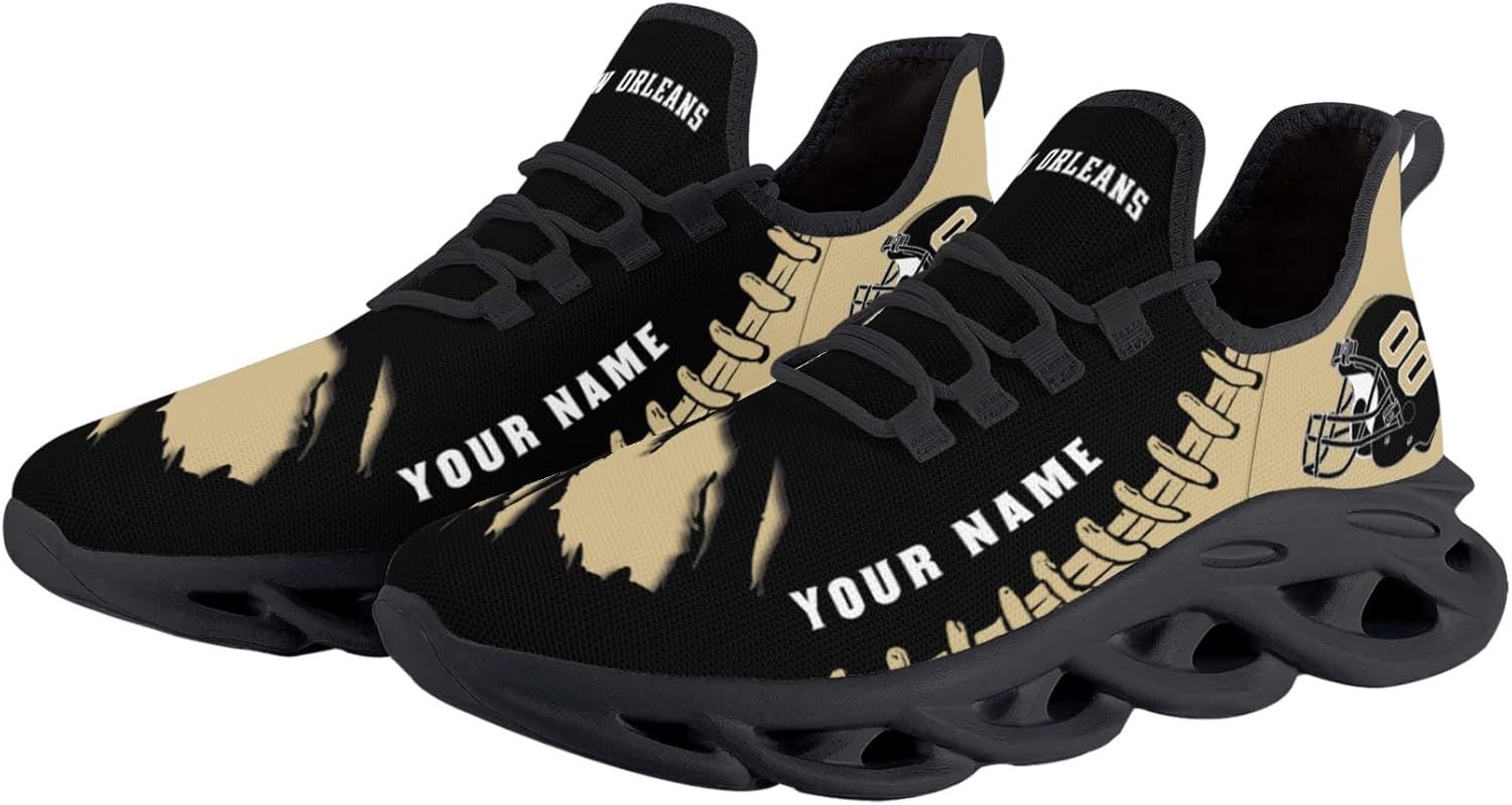 Amazon.com | Custom Football Flex Control Sneakers Personalized Fans ...