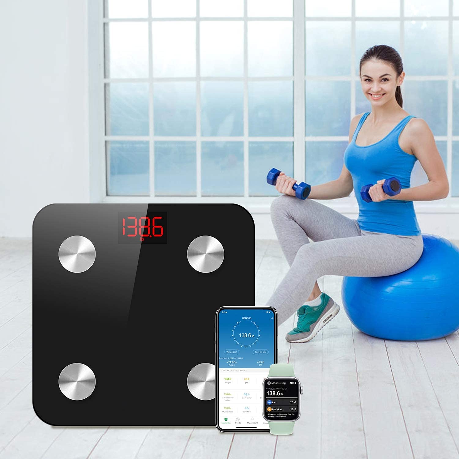 Buy Glaceon Digital Weight Machine Smart Electronic Rechargeable ...