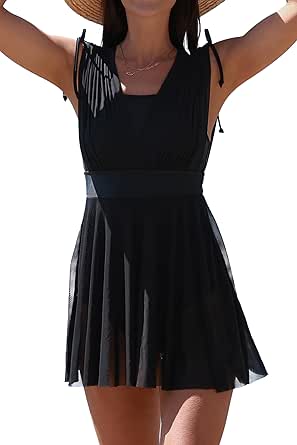 Amazon.com: Popfeelings Women's One Piece Swimsuit Sexy Tummy Control ...