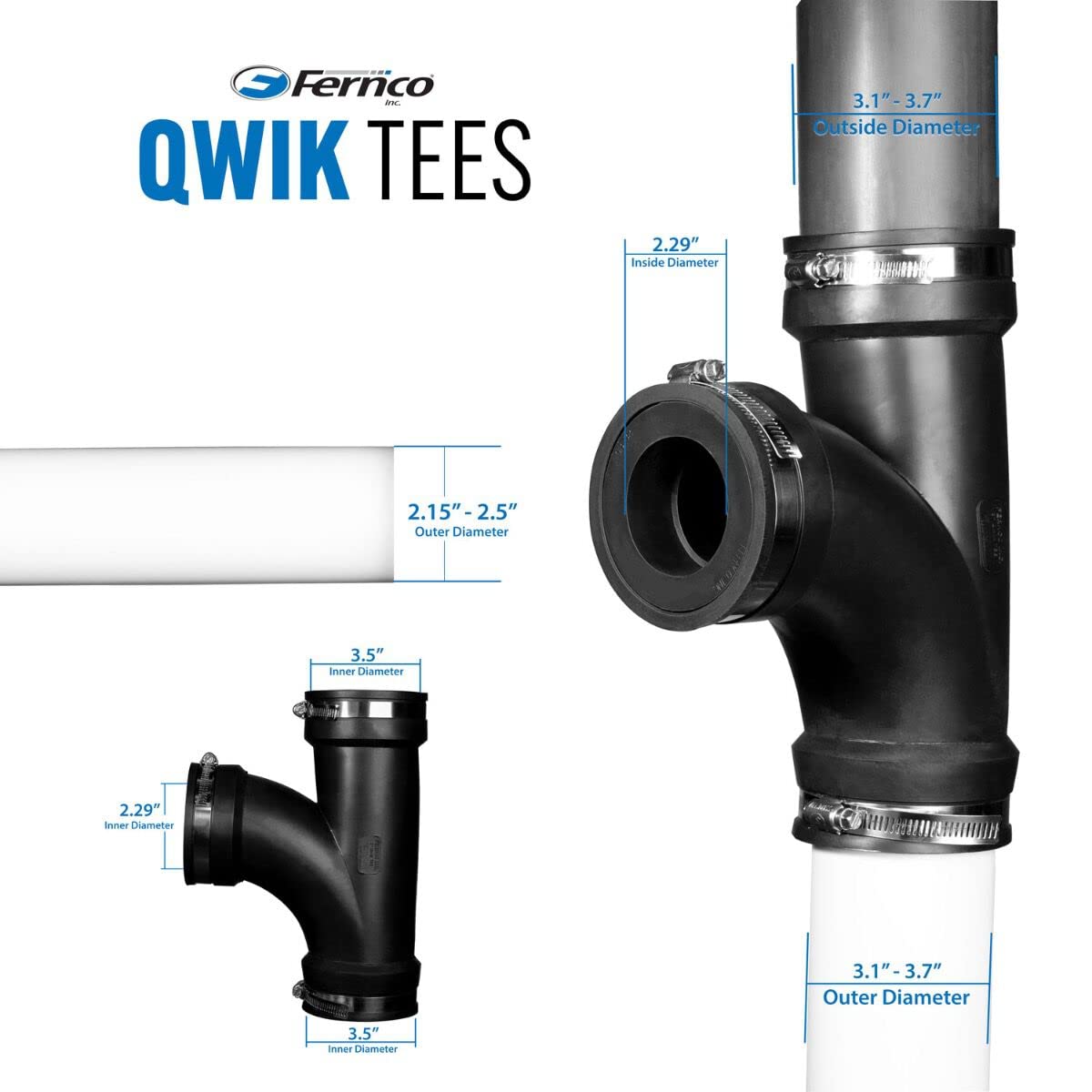 Black Pvc Pipe PLUMBFLEX 3 In. 90-Degree Pvc Flexible Elbow Coupling ...