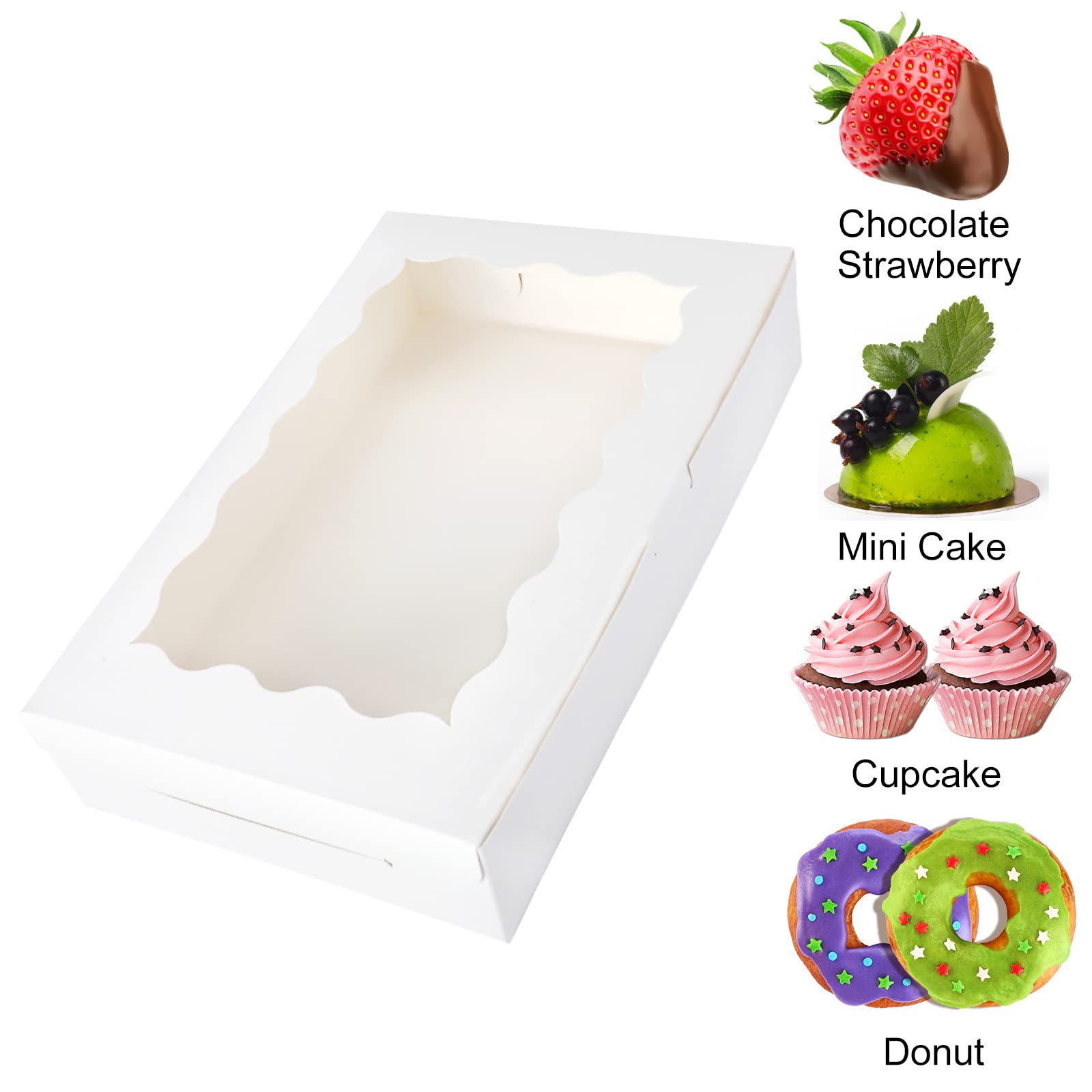 Snapklik.com : 15pcs Bakery Boxes,12x8x25 Treat Boxes, For Chocolate ...