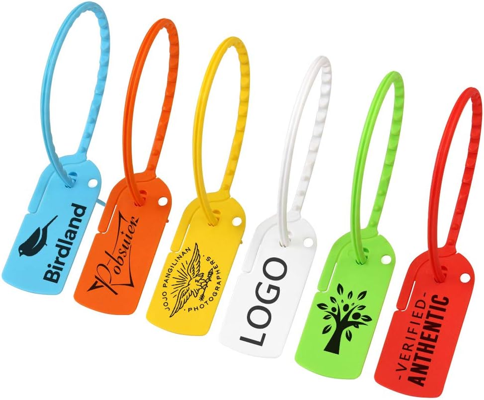 Amazon.com : Pobsuier 100 Custom Tearable Tag Disposable Plastic Label ...