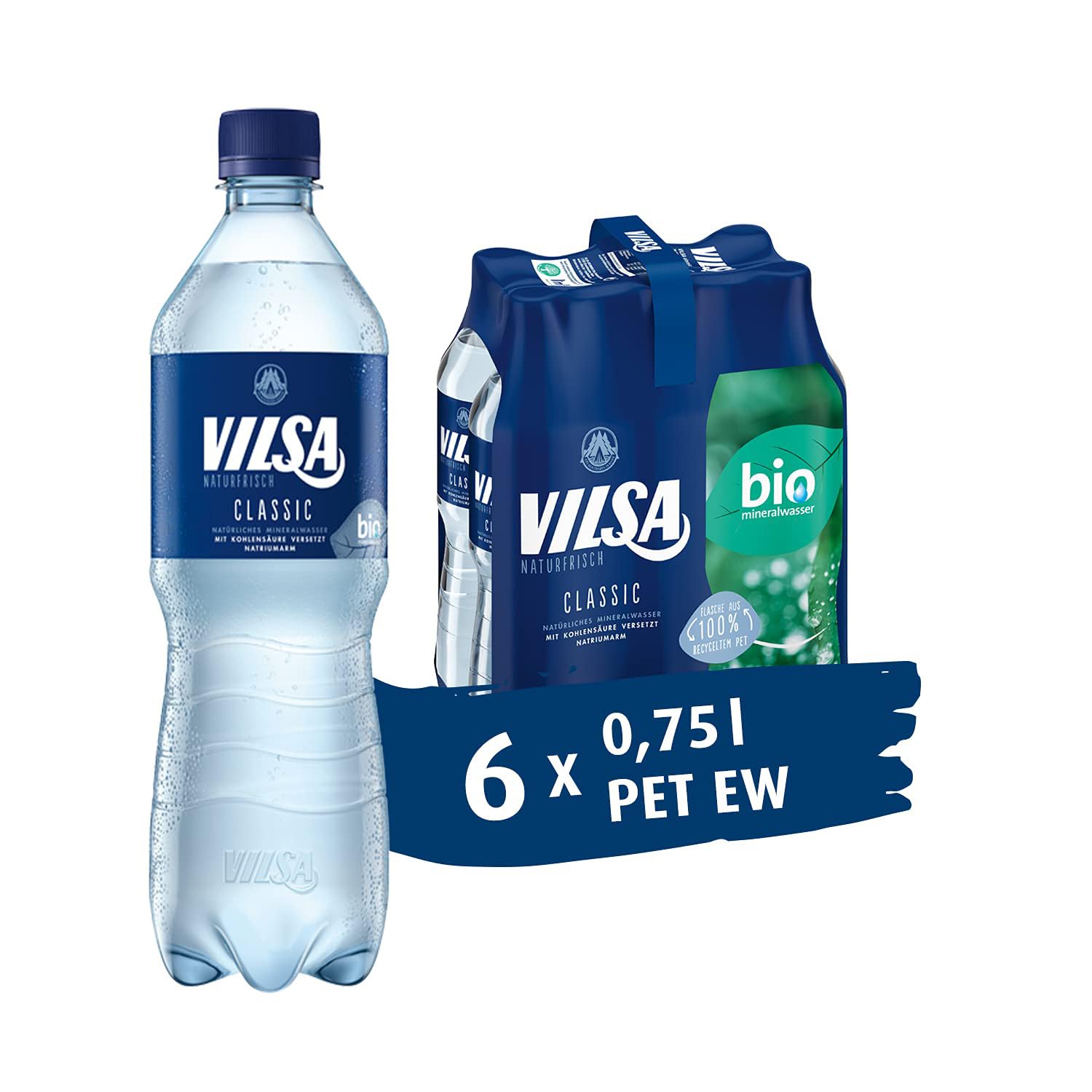 VILSA Mineralwasser Classic, 6 x 0,75 l PET : Amazon.de: Lebensmittel ...