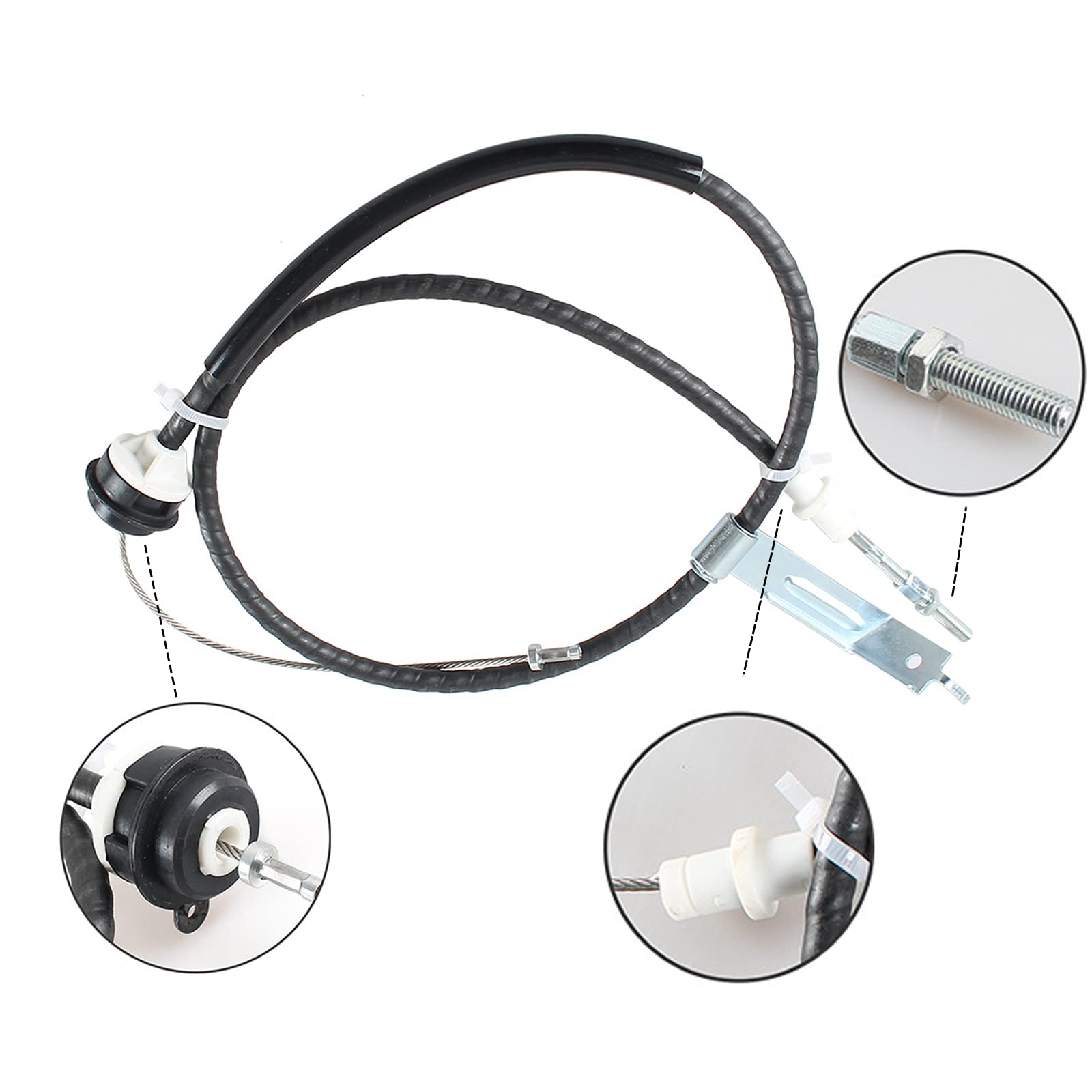 Ford Mustang Clutch Cable Kit Adjustable Triple Hook Clutch Cable ...