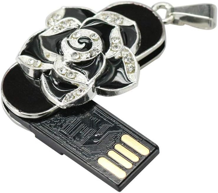 Amazon.com: 8GB Black Flower Model Pen Drive USB Flash Drive Flash ...