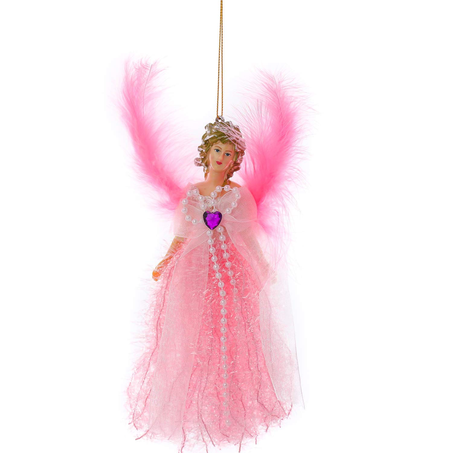 Pink Angel Christmas Ornaments