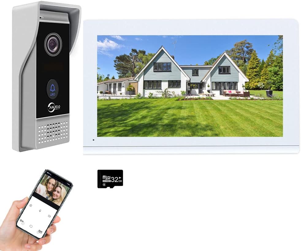 Video Doorbell Intercom System with 10 Inch Touch Screen Monitor,1080P ...