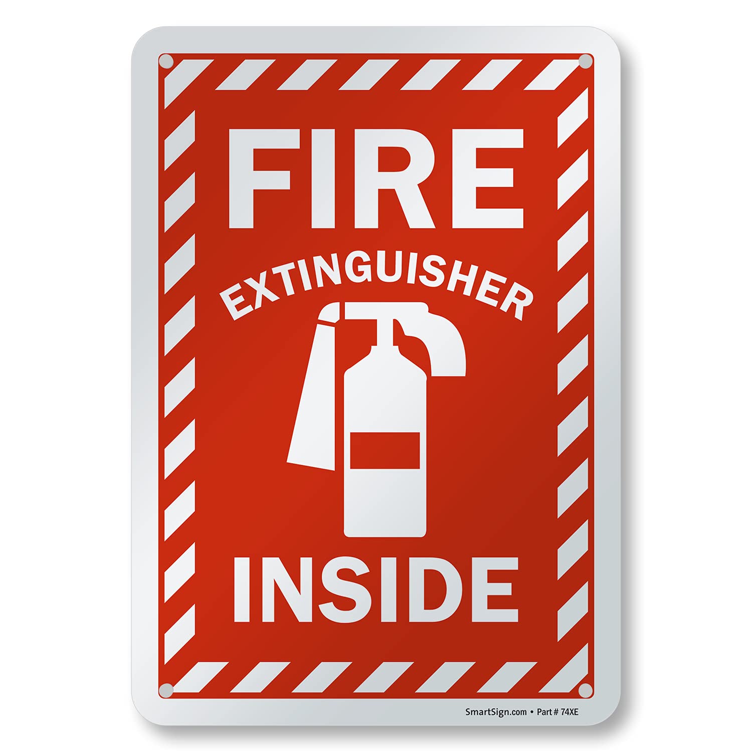 Snapklik.com : SmartSign 10 X 7 Inch Fire Extinguisher Inside” Sign