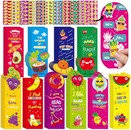Amazon.com: MotiMind 96 Pcs 24 Styles Bookmarks Bulk Teacher Bookmarks ...