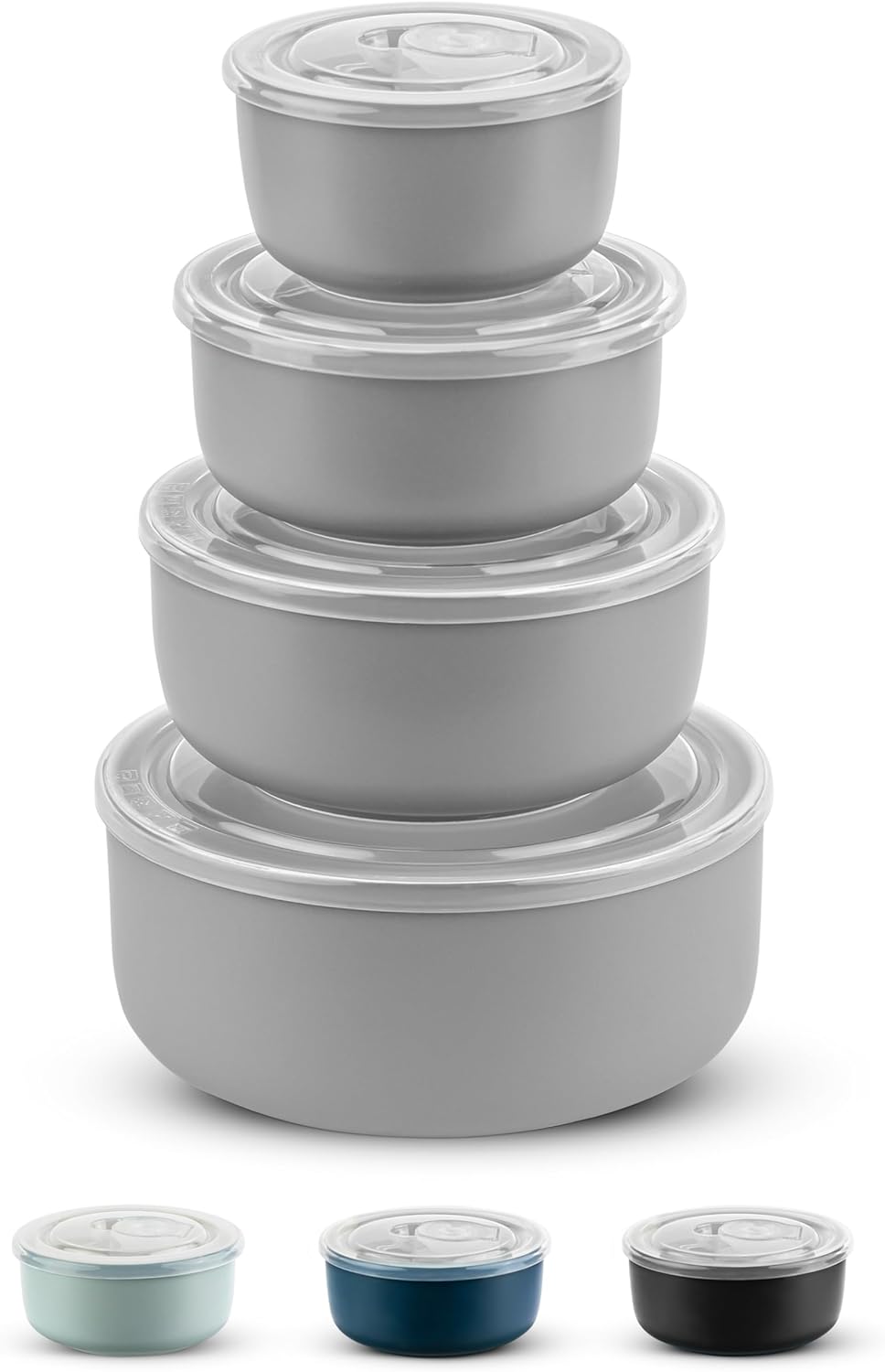 Amazon.com: KooK Ceramic Mixing Bowls, Nesting Bowls, Set of 4, Kitchen ...