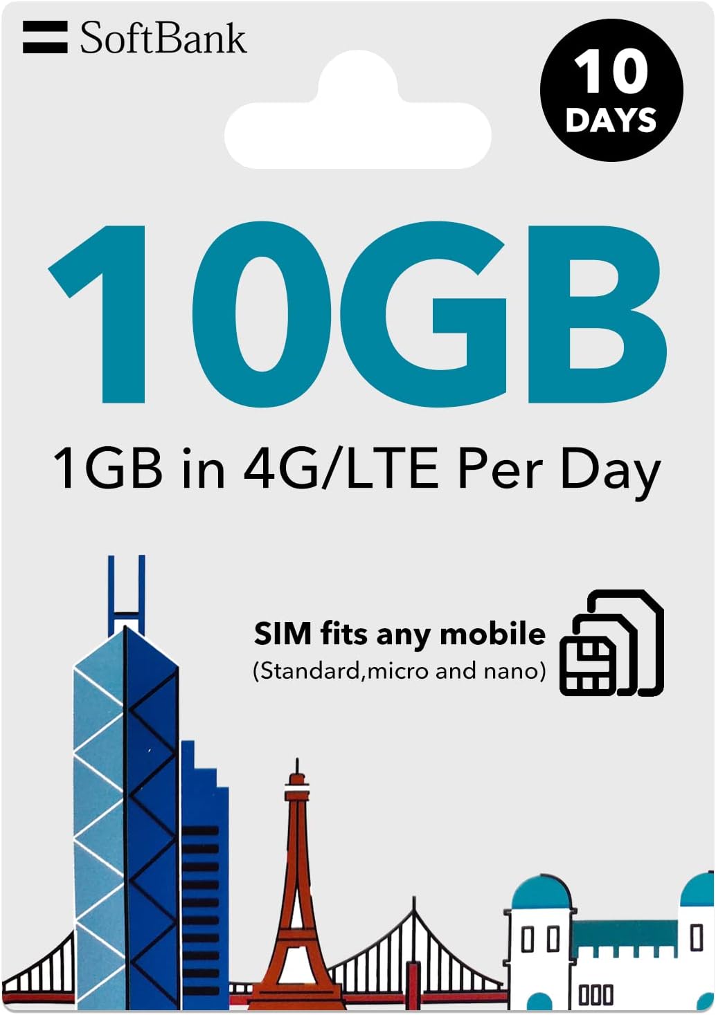 Amazon.com: SoftBank Japan Prepaid SIM Card - 15GB High Speed Data in 4G/LTE for 15 Days - 1GB ...