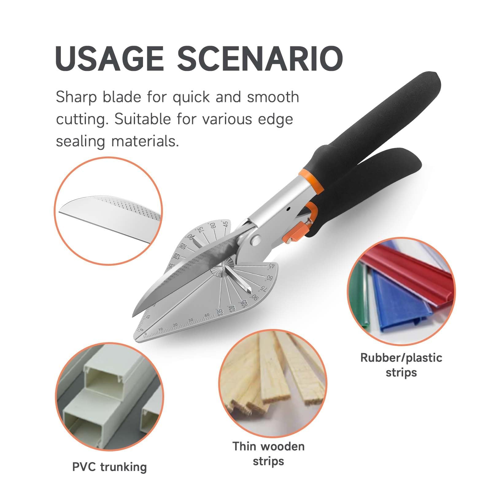 Snapklik.com : TOWOT Miter Shears, Multi Angle Shear Cutter, Adjustable ...