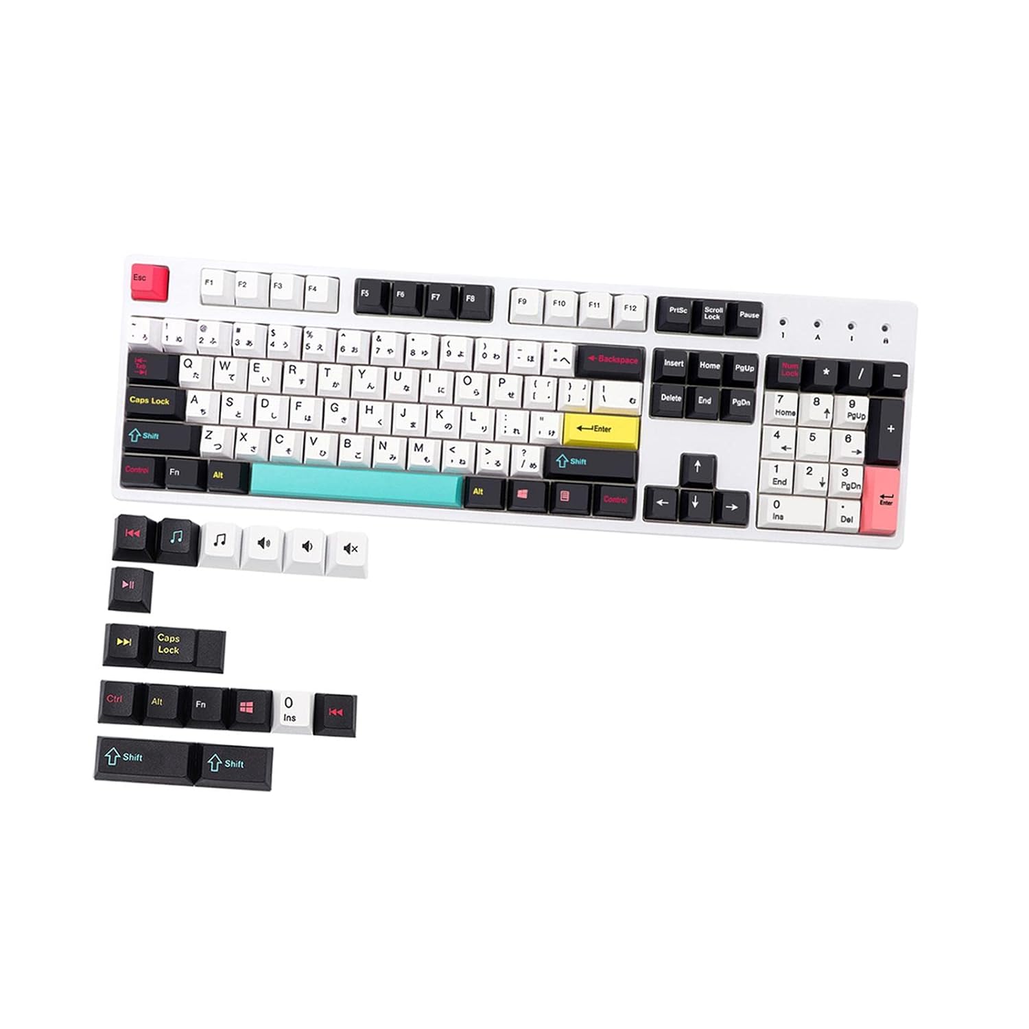 The Style Sutra 121 Keys Set PBT Key Caps Keycaps for Cherry MX ...