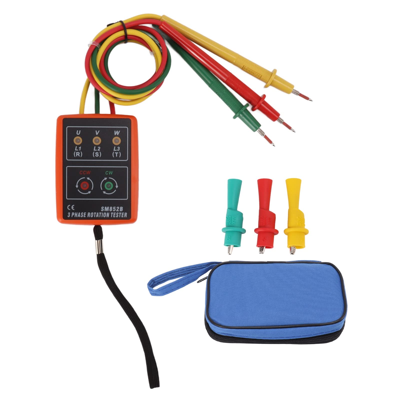 Three Phase Sequence Meter 60V‑600V AC Phase Rotation Tester Detector ...