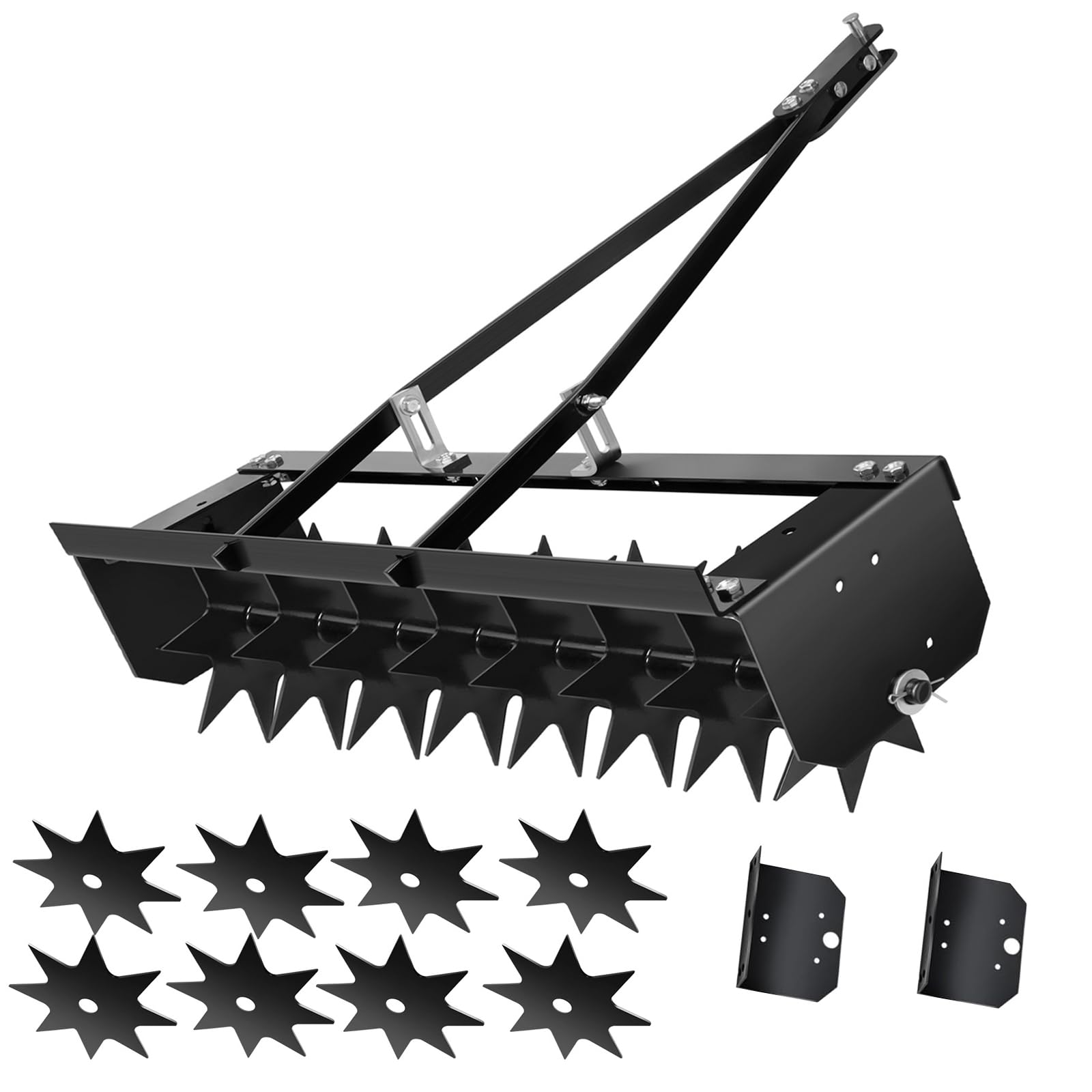 Amazon.com : WETOXL 35-Inch Spike Tow Behind Aerator for Lawn Tractor ...