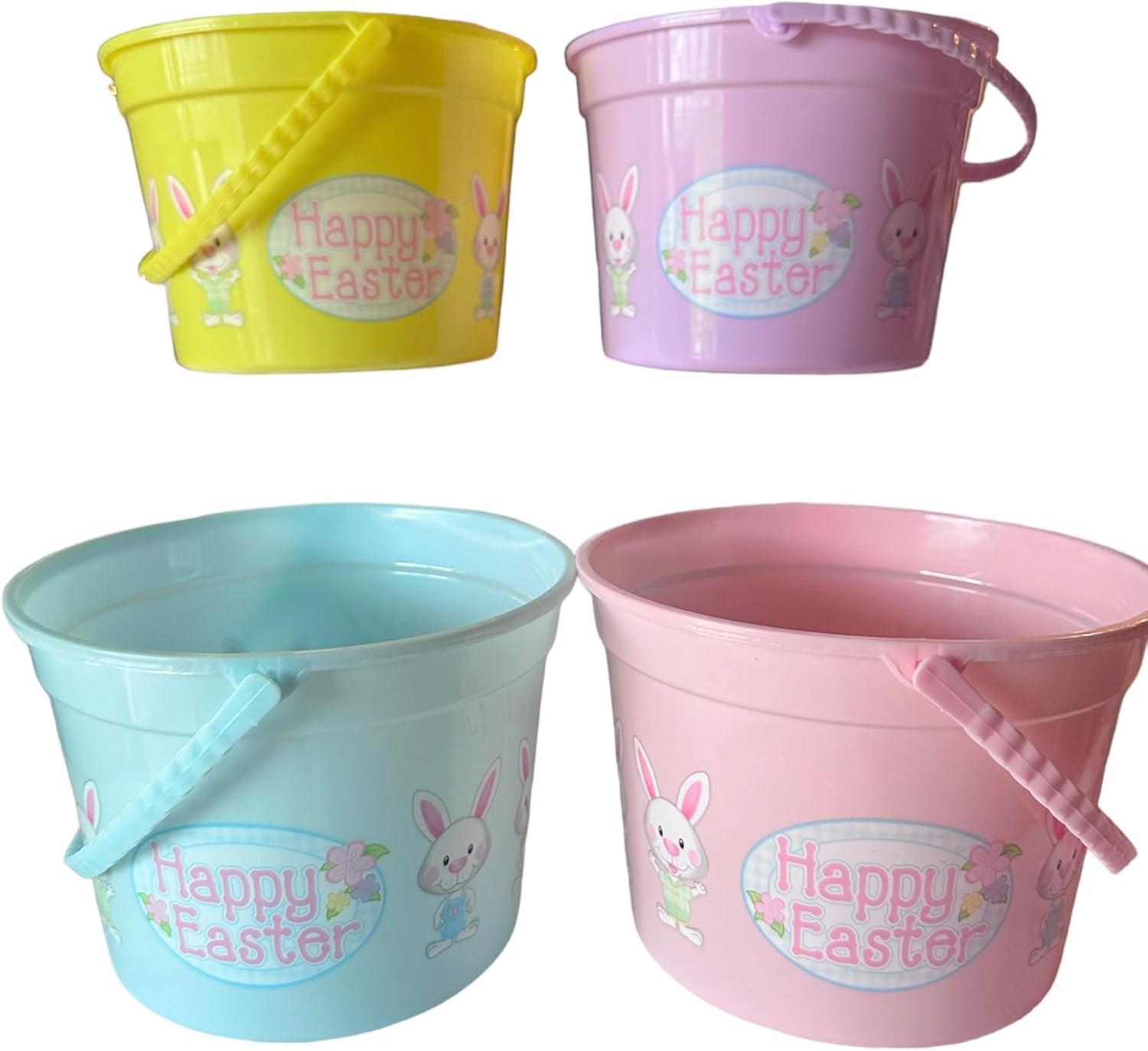 Amazon.com: Easter Baskets for Easter Egg Hunt, Plastic Easter Baskets ...