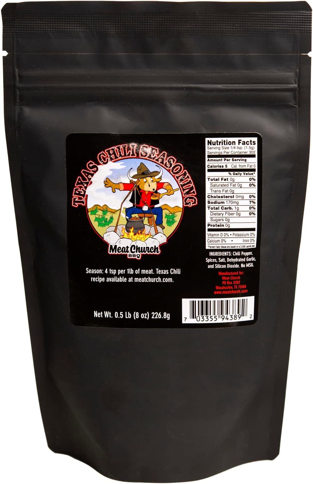 Amazon.com : Carroll Shelby's Original Texas Chili Kit, 4-Ounce Boxes ...