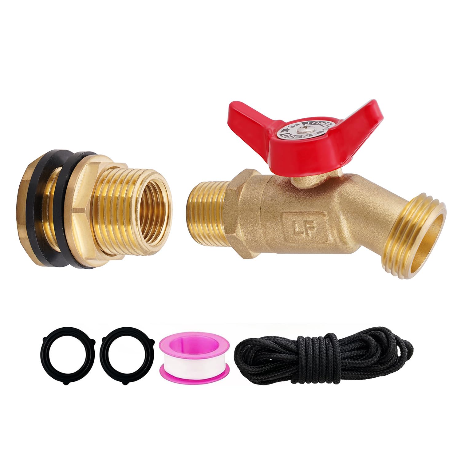 Amazon.com: Brass Water Container Rain Barrel Faucets Lead-Free Spigot ...