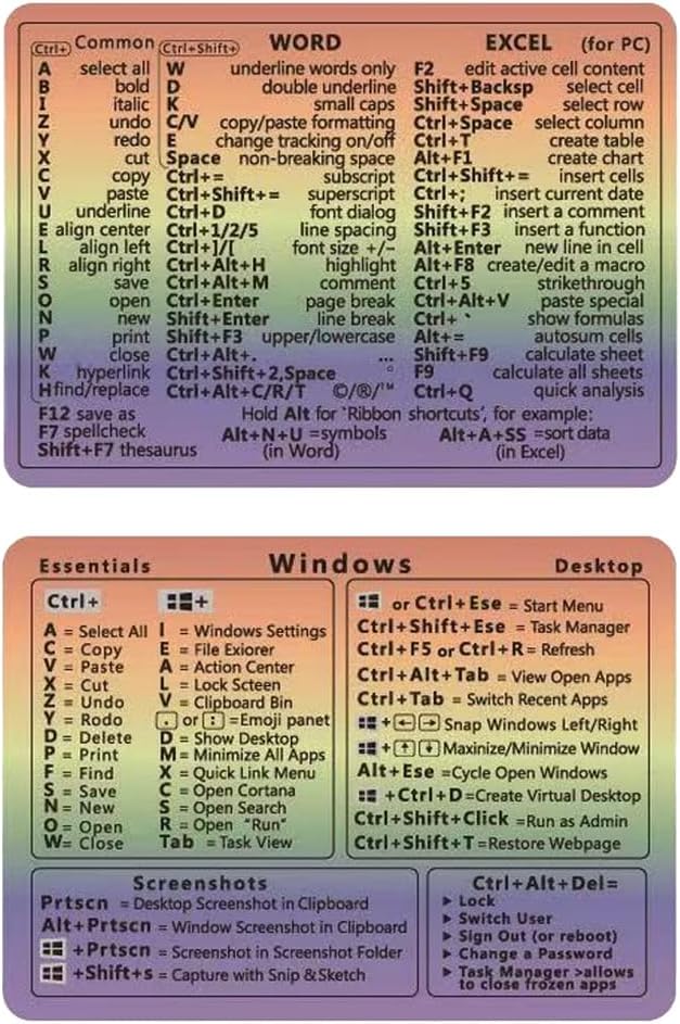 Amazon.com: Laptop Shortcut Stickers for Keyboard 10PCS – Universal ...