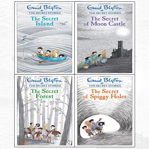 Enid Blyton Secret Stories Collection 4 Books Bundle (The Secret Island ...