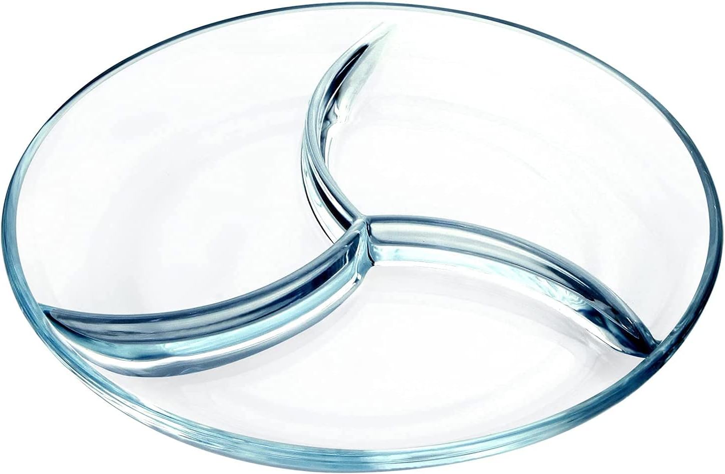 Amazon.com | Glass Divided Thousand Line Relish Dish: Divided Serving ...
