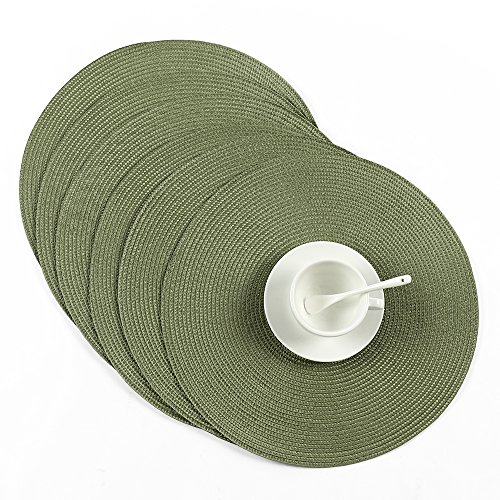 Snapklik.com : Placemats,Round Placemats Furnily Round Braided Woven ...