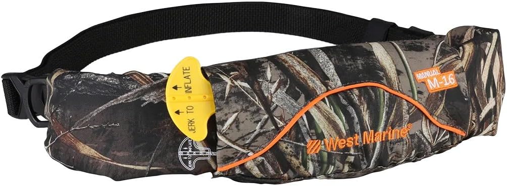Amazon.com : Ultra-Slim Manual Inflatable Belt Pack Life Jacket, Camo ...
