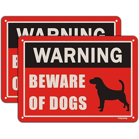 Amazon.com : Beware of Dog Sign, Metal Warning The Dogs Signs for Fence ...