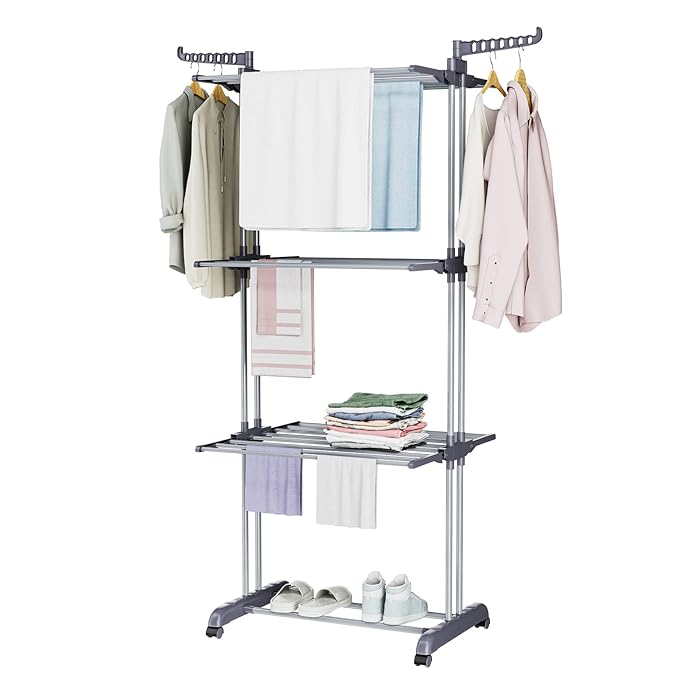 Buy Innotic Clothes Drying Rack, Folding 4-Tier Laundry Drying Rack ...