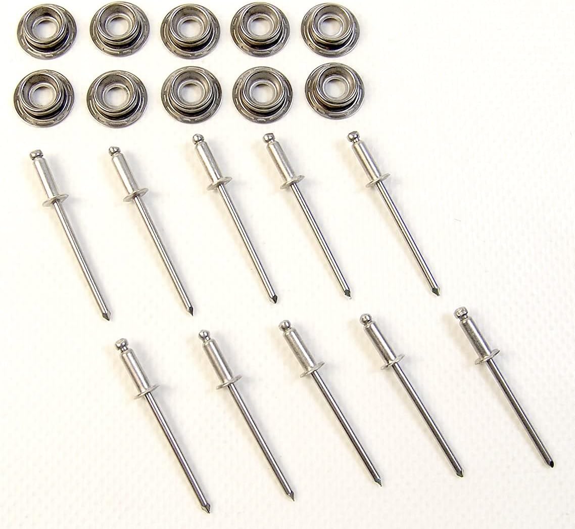 Amazon.com: Stainless Steel Snap Studs with Stainless Steel Rivets (50 ...