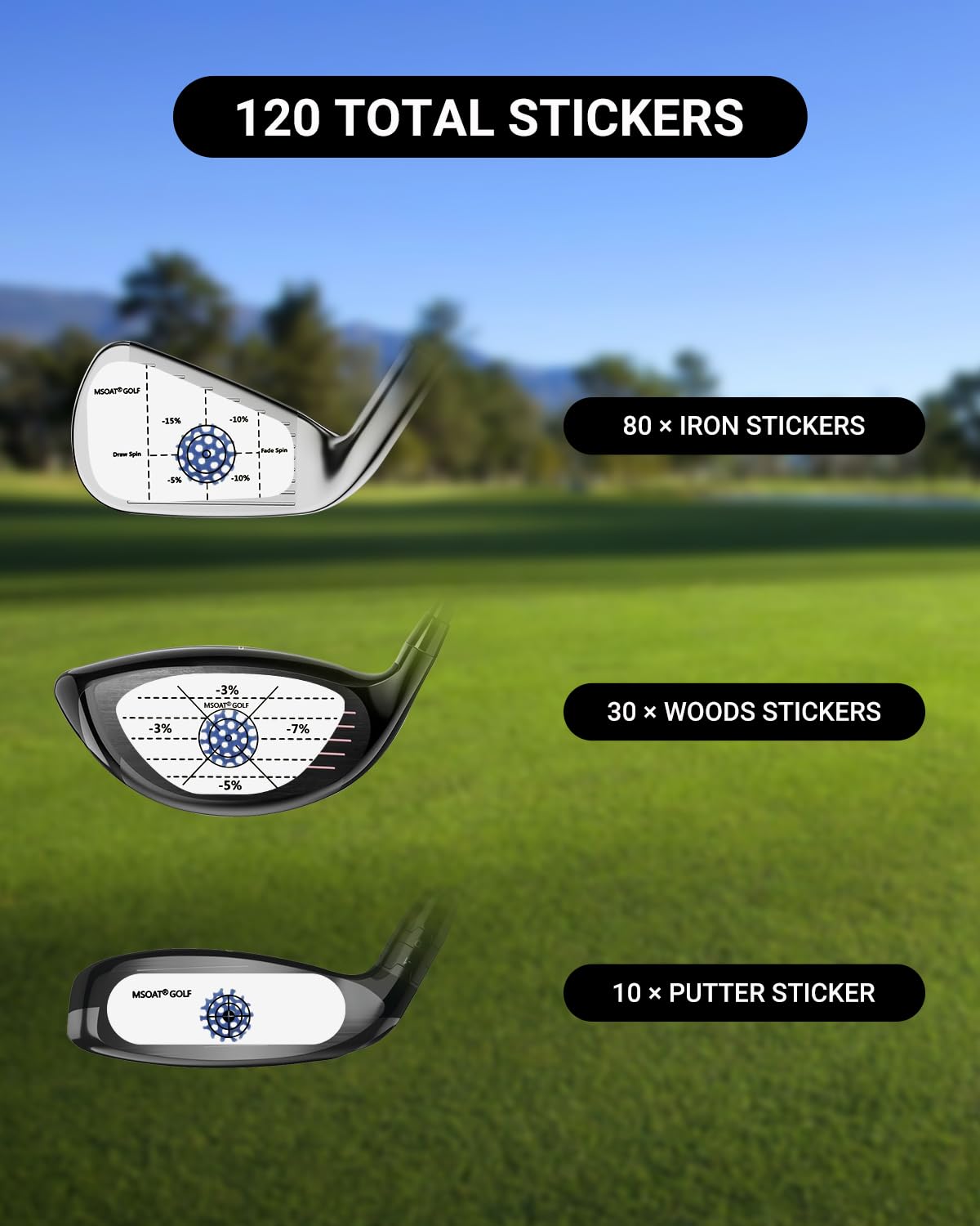 Snapklik.com : Golf Impact Tape, Self-Teaching Sweet Spot And ...