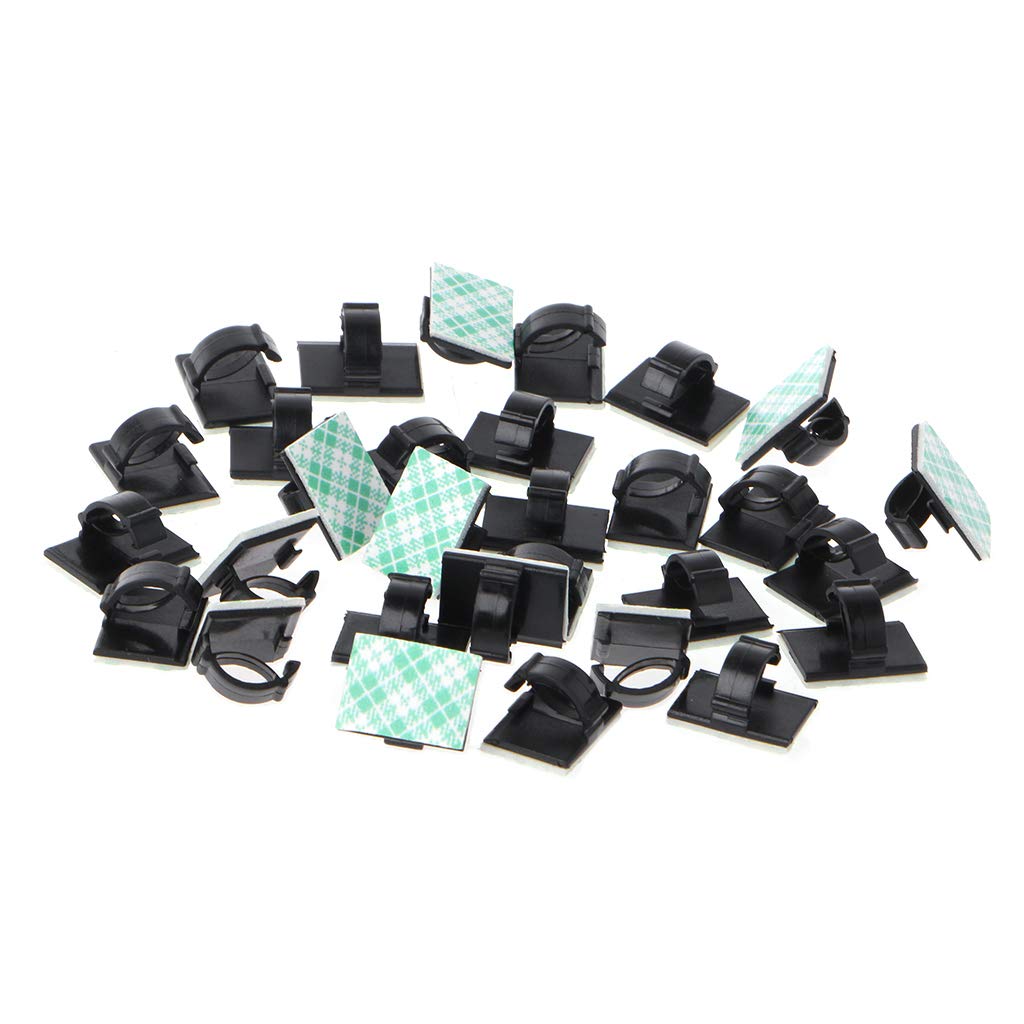 Amazon.com: 30Pcs Self Adhesive Cable Clips, Plastic Wire Clips Wire ...