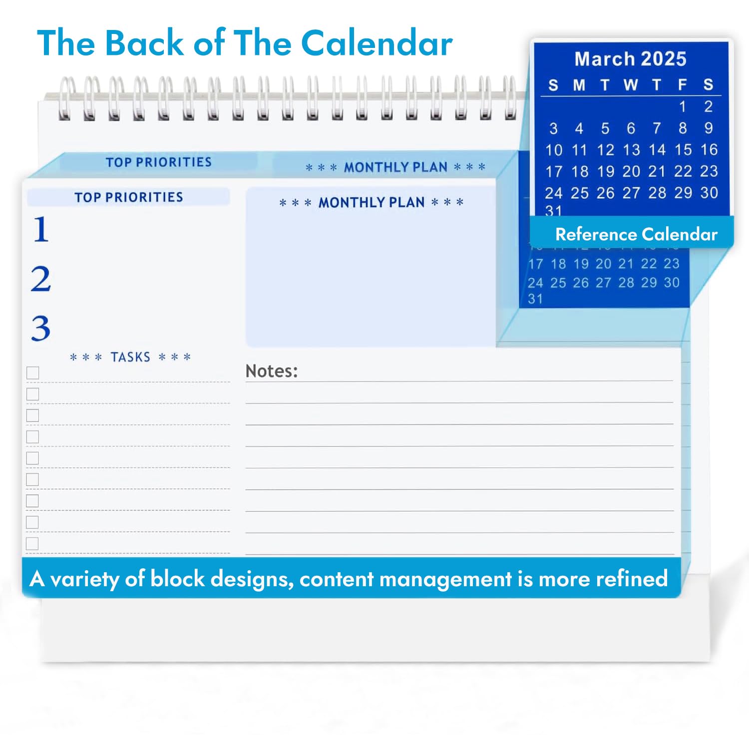 Desk Calendar 2025, Desk Calendar UK from January 2025 to December 2025 ...