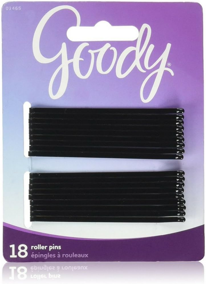 Amazon.com : Goody Black Roller Pins (3 inches 18 each) ([2-Pack of 18 ...