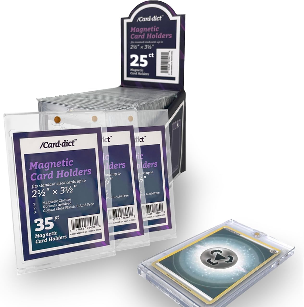 Amazon.com: 10 Pack - Magnetic Card Holder, 35PT Magnetic Trading Card ...