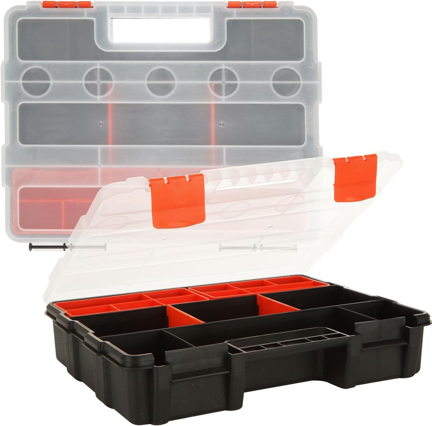 ZOFUN 2 Pcs Screw Box Organisers, 29 x 22 x 6 cm Screws Box with Multi ...