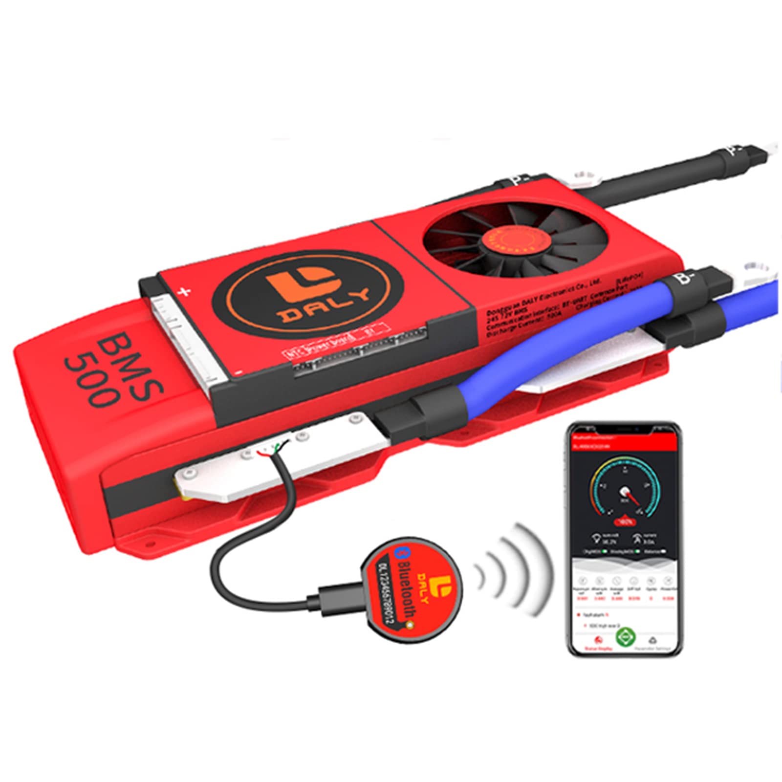 Buy DALY Smart BMS 7S 30A- 500A Terpolymer Battery Protection Board ...