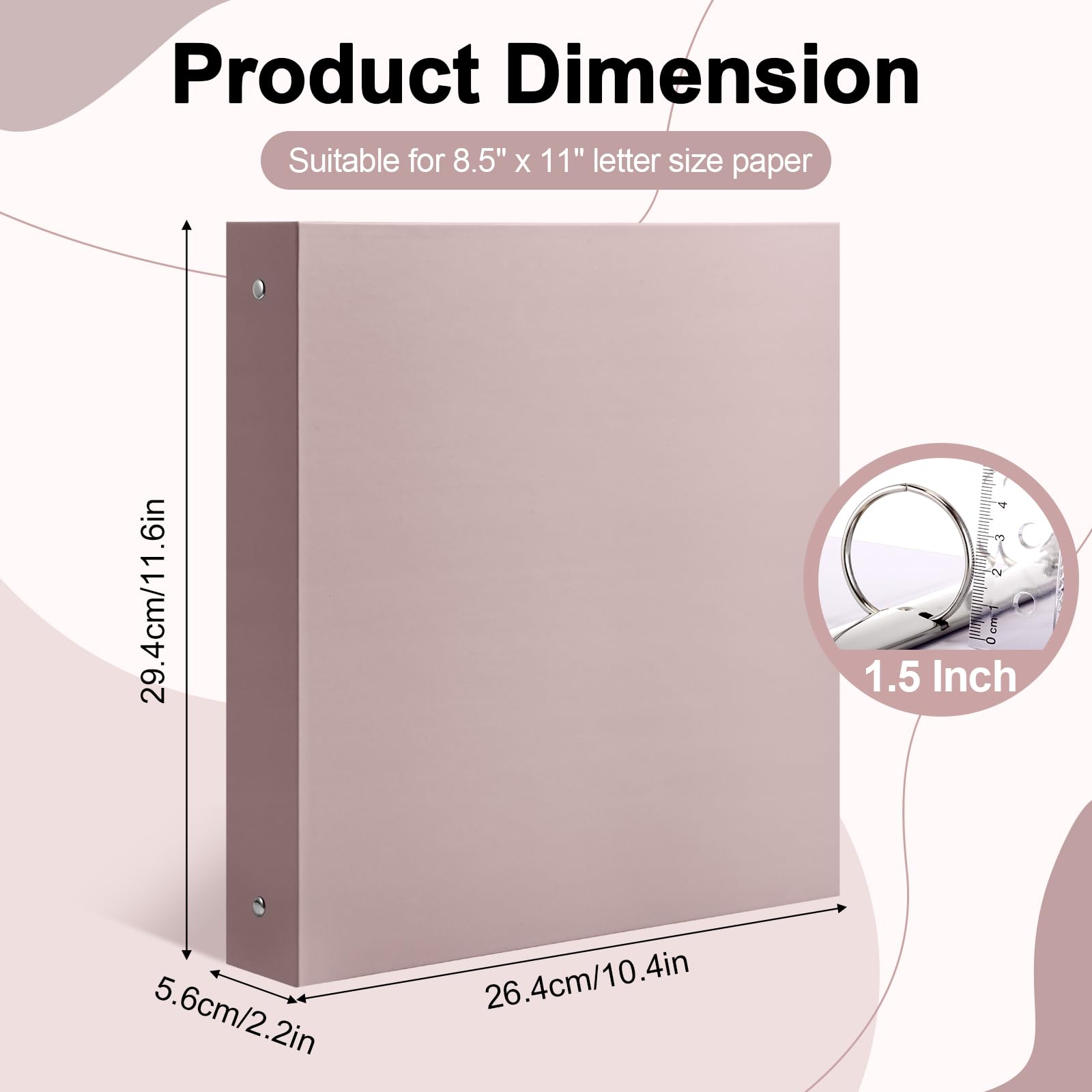 Snapklik.com : Cholemy 6 Pcs 3 Ring Binder, Heavy Duty Round Binders
