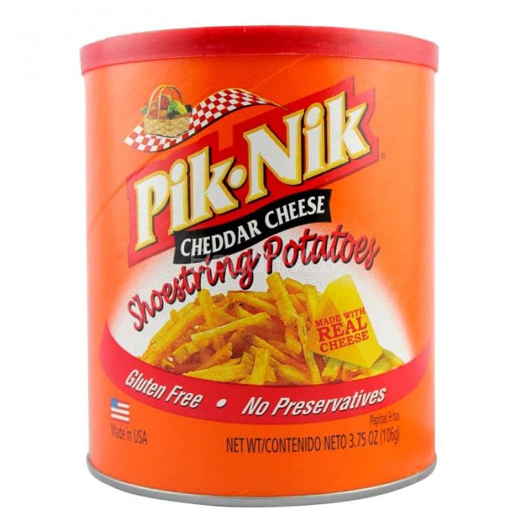 Pik-Nik Cheddar Cheese Shoestring Potato Stick Chips 106g (3.75oz): Buy ...