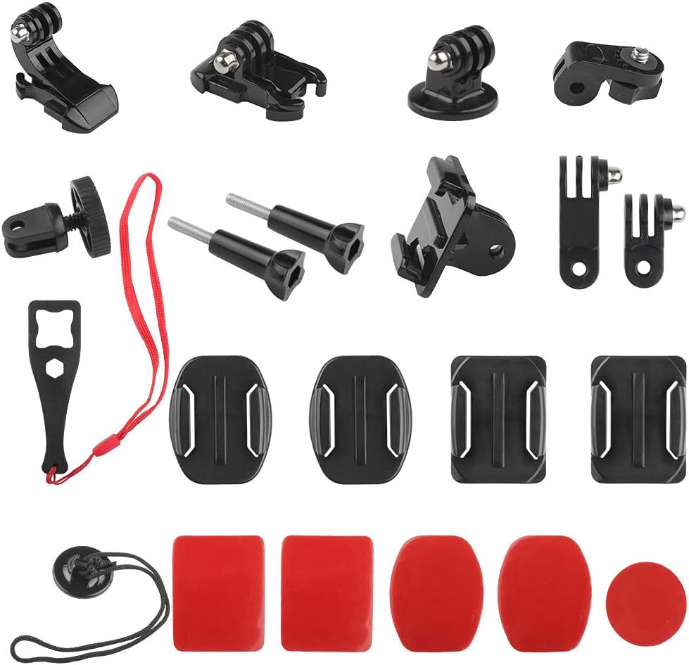 Geila Universal Action Camera Accessory Kit, 20-in-1 Grab Bag Mount Kit ...
