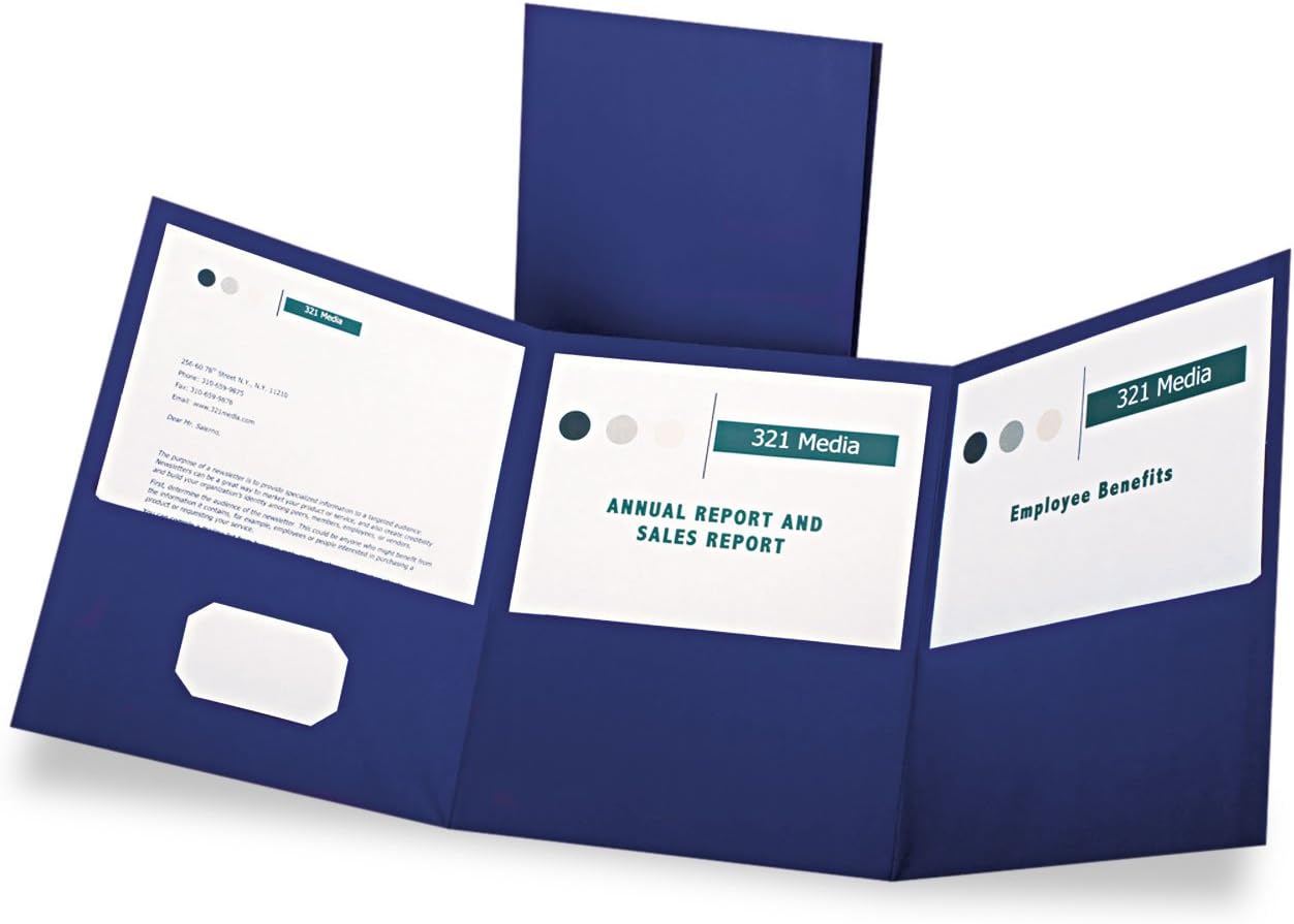 Amazon.com : Oxford Tri-Fold Folder W/3 Pockets, 150-Sheet Capacity, 11 ...
