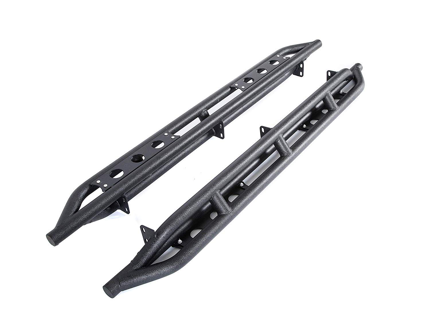 Span Textured Black Rock Crawler Rock Slider Armor Bar Side Step Rail ...