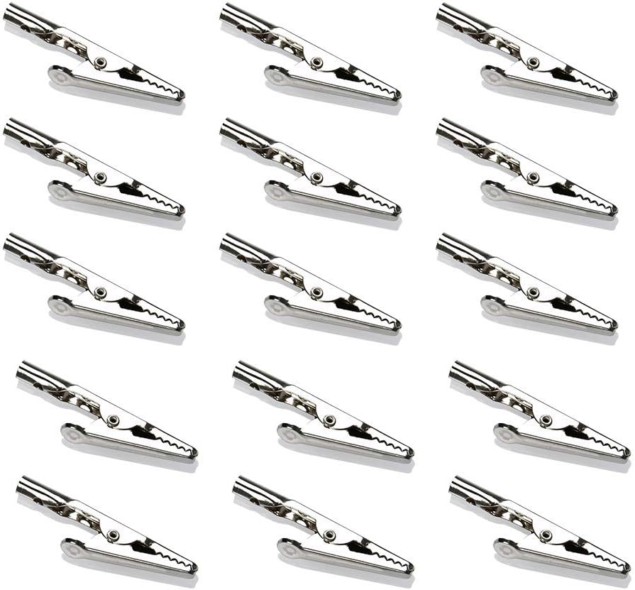 Metal Alligator Clips, 100 PCS Test Lead Crocodile Clamps, Electrical ...