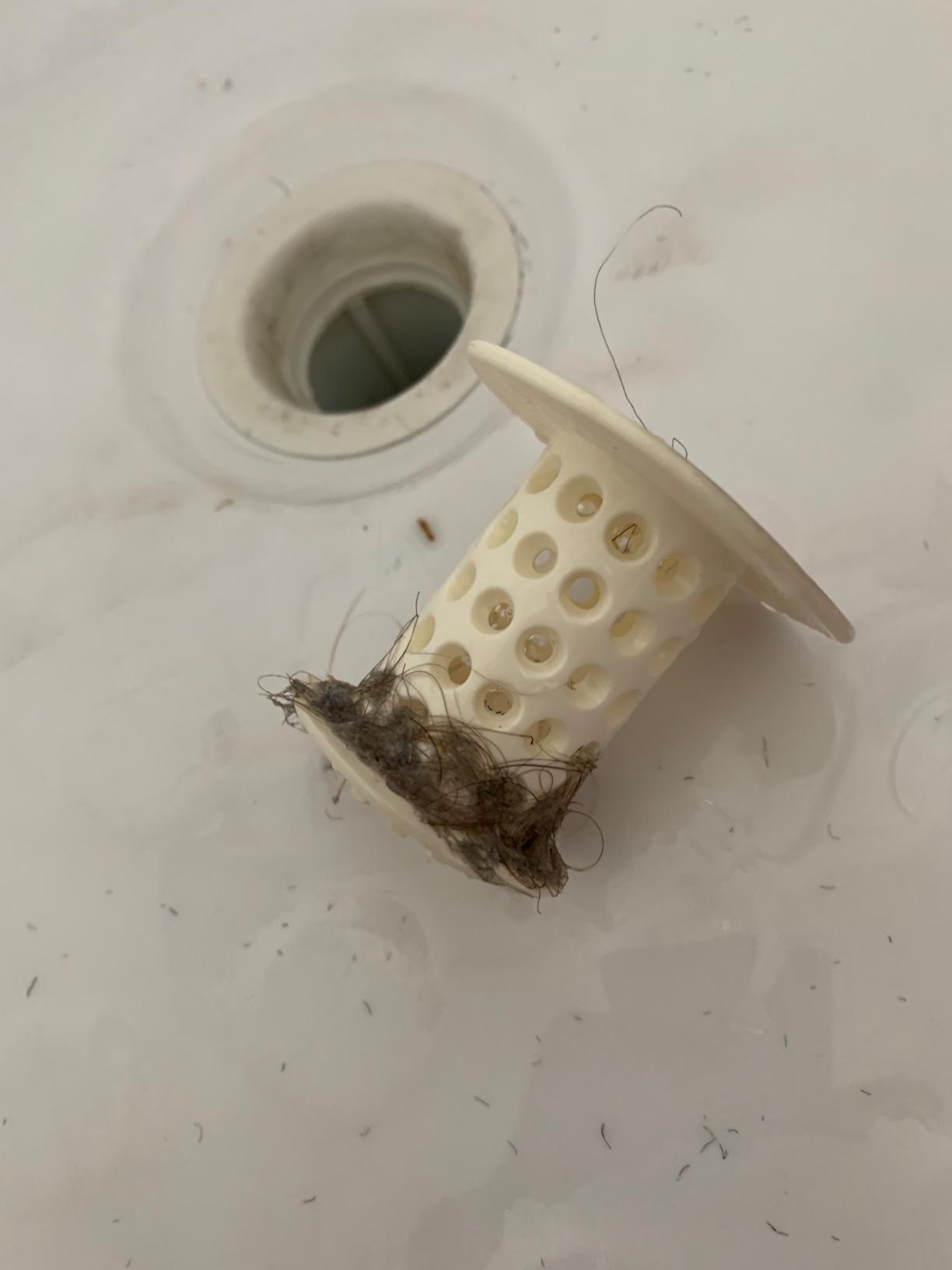 TubShroom TSWHT454 The Revolutionary Tub Drain Protector Hair White ...